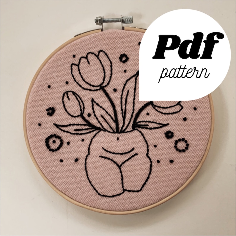 Embroidery Pattern Beginner. Easy Embroidery Pattern. Pdf Pattern Hand ...