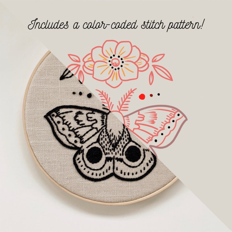 Embroidery Pattern Beginner. Easy Embroidery Pattern. Pdf Pattern Hand ...