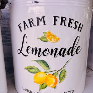 Distressed Embossed Farm Fresh Lemonade Canisters, Set of 2 - Etsy