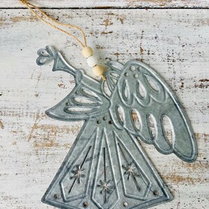 Shabby Chic Metal Angel Ornament - Etsy