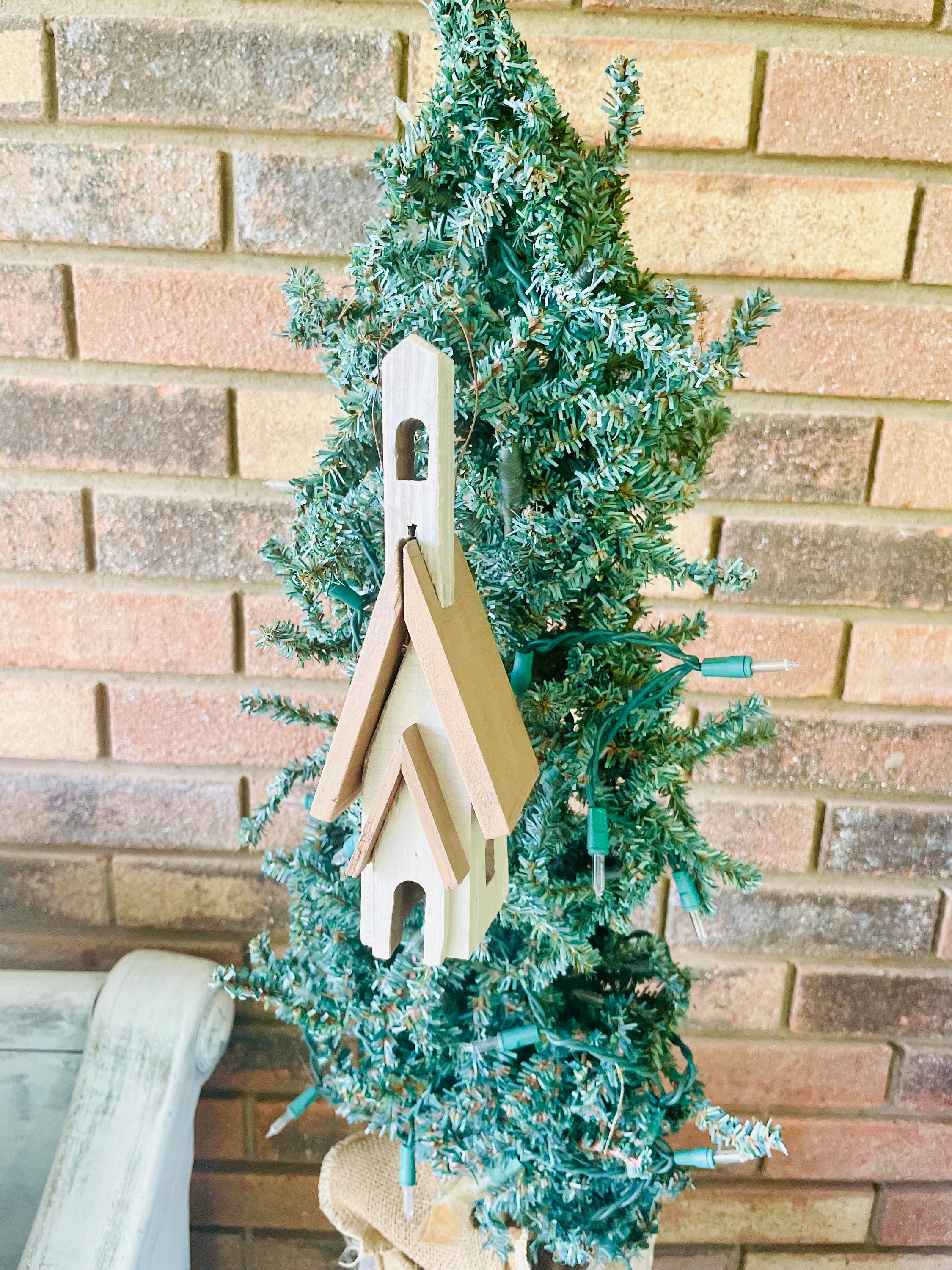 Primitive Town Church Wooden Ornament Easter Christmas or Everyday ...