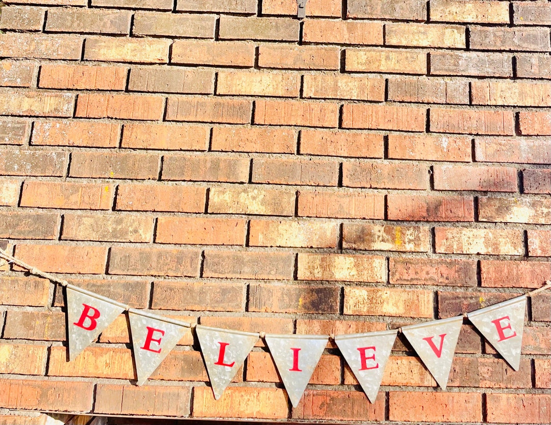 Believe Pennant Garland Banner 45 - Etsy
