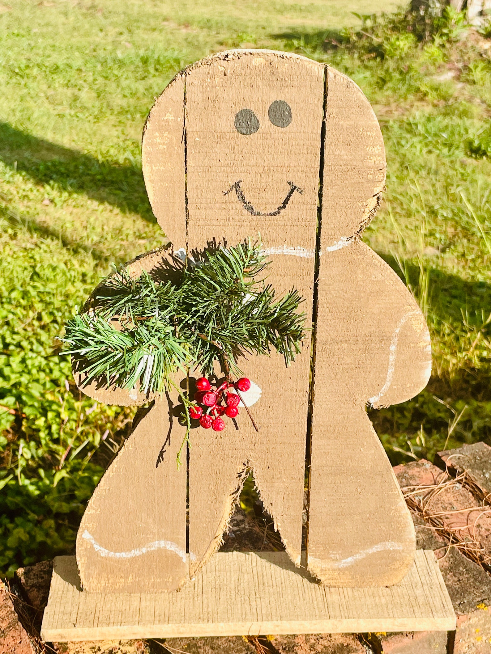Rustic Wood Gingerbread Man on Base 16 - Etsy