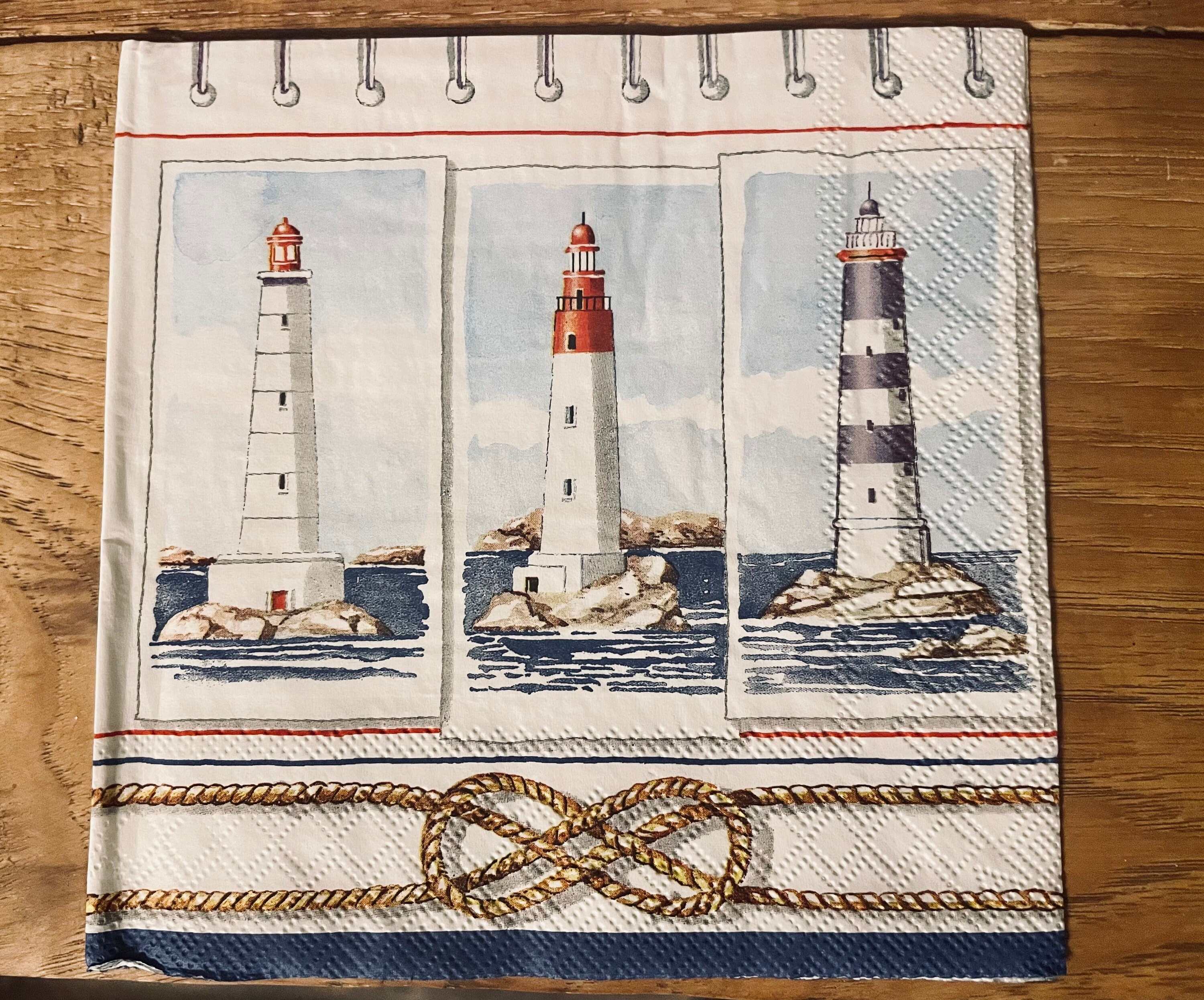 Nautical/beach Themed Napkins for Crafting Set of 6 - Etsy