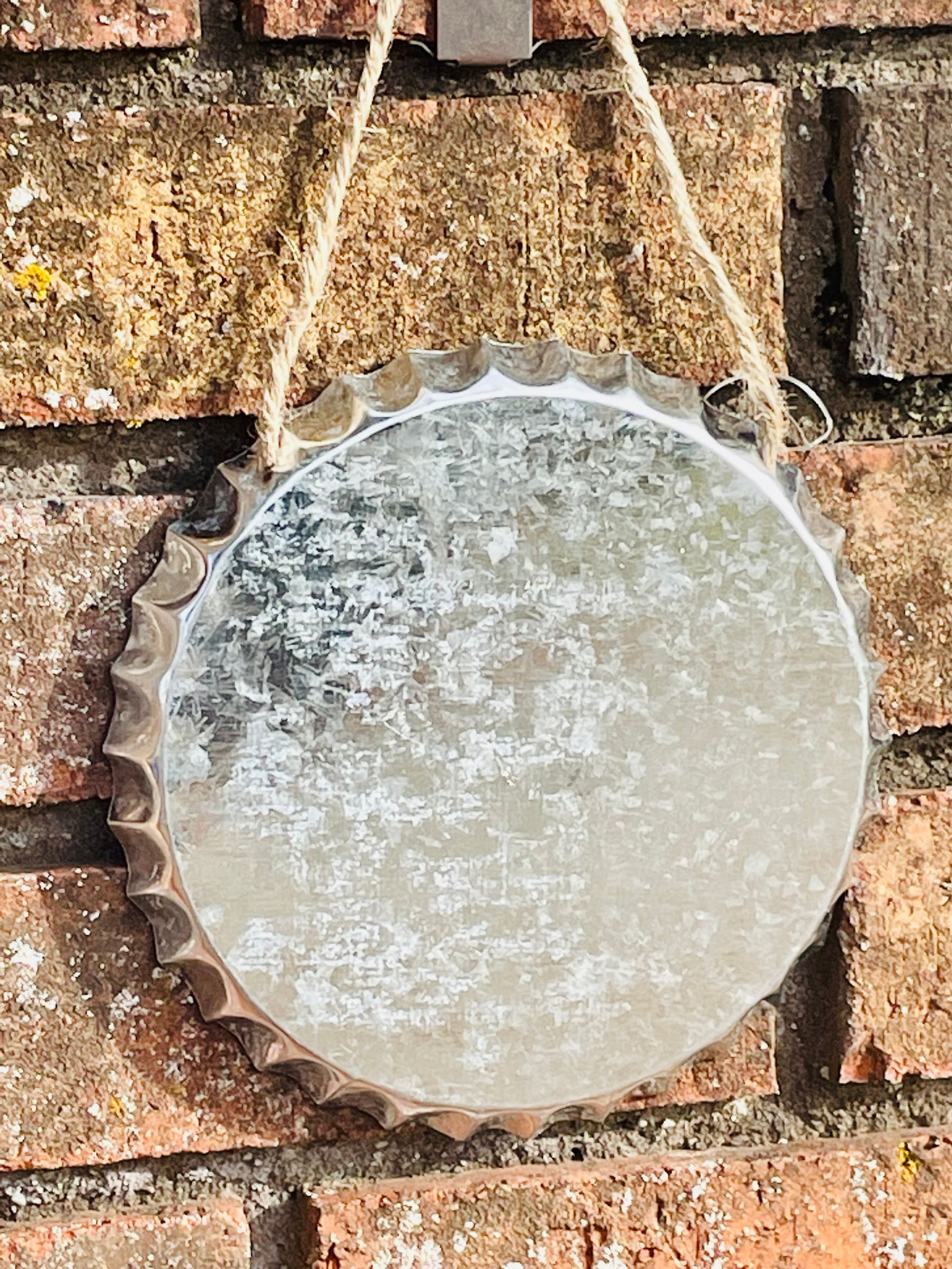 Galvanized Metal Scalloped Bottle Cap or Tart Pan for Crafting - Etsy