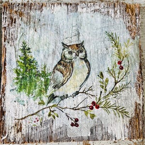 Barn Lumber Rustic Woodland Animals Christmas or Winter Wood Shelf ...