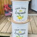 Distressed Embossed Farm Fresh Lemonade Canisters, Set of 2 - Etsy