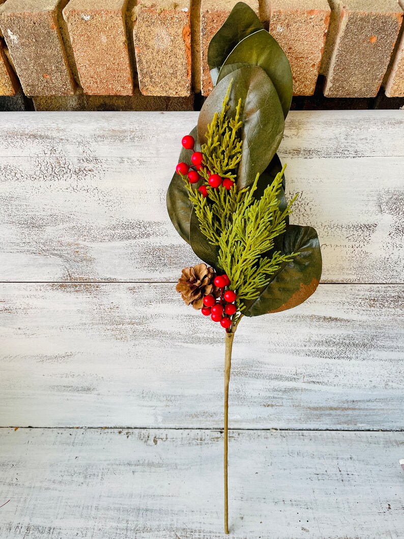 Yuletide Magnolia Spray, 25” - Etsy
