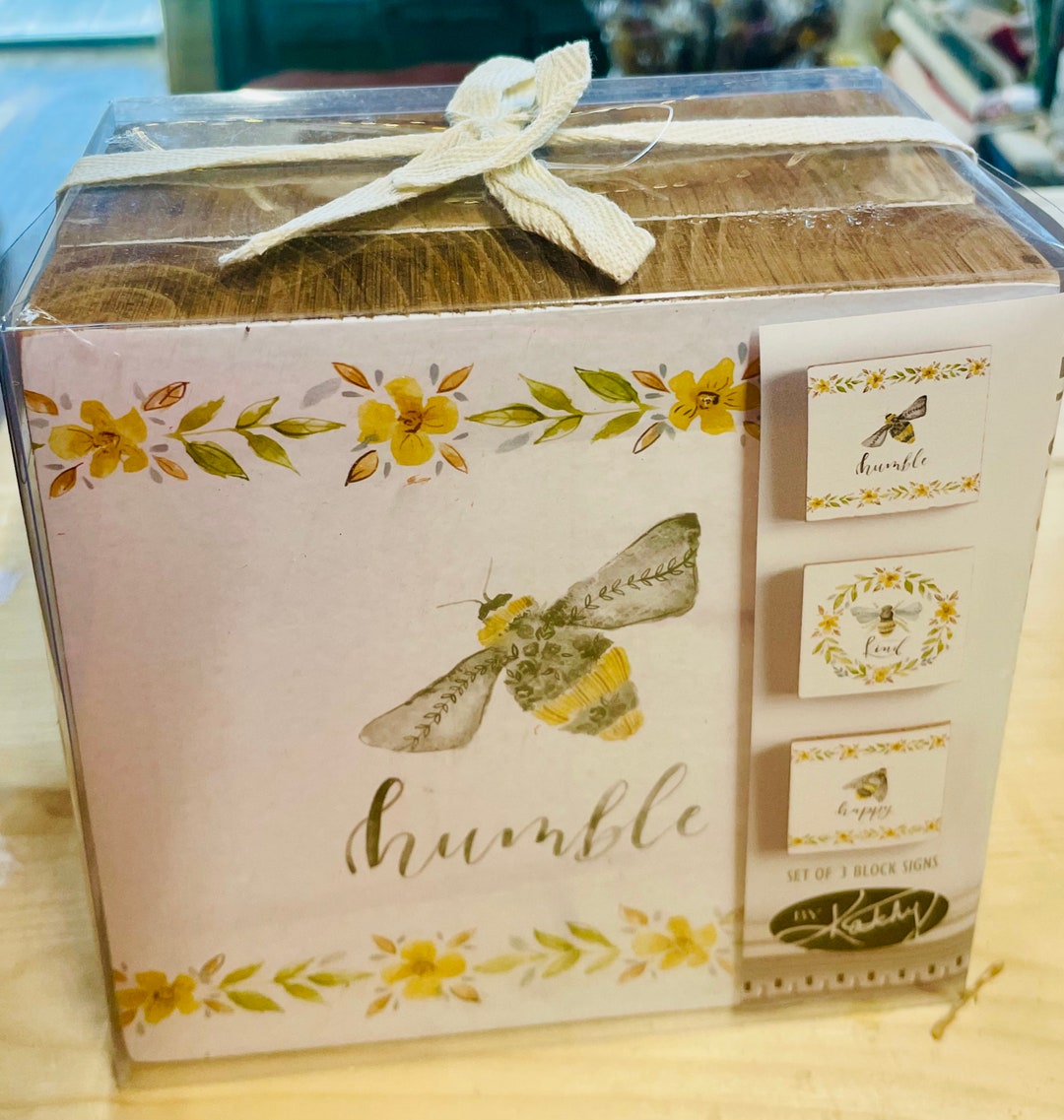 Bee Wood Block Shelf Sitters Set of 3 - Etsy