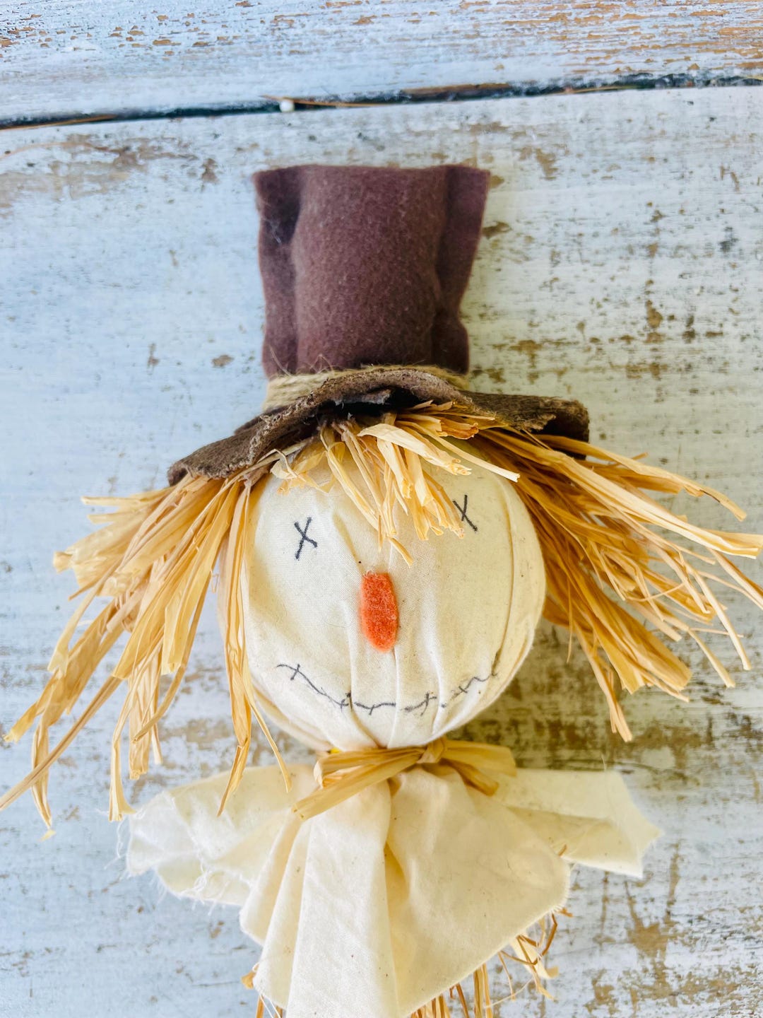 Primitive Scarecrow Pick for Arrangements or Wreaths Rustic Autumn Home ...