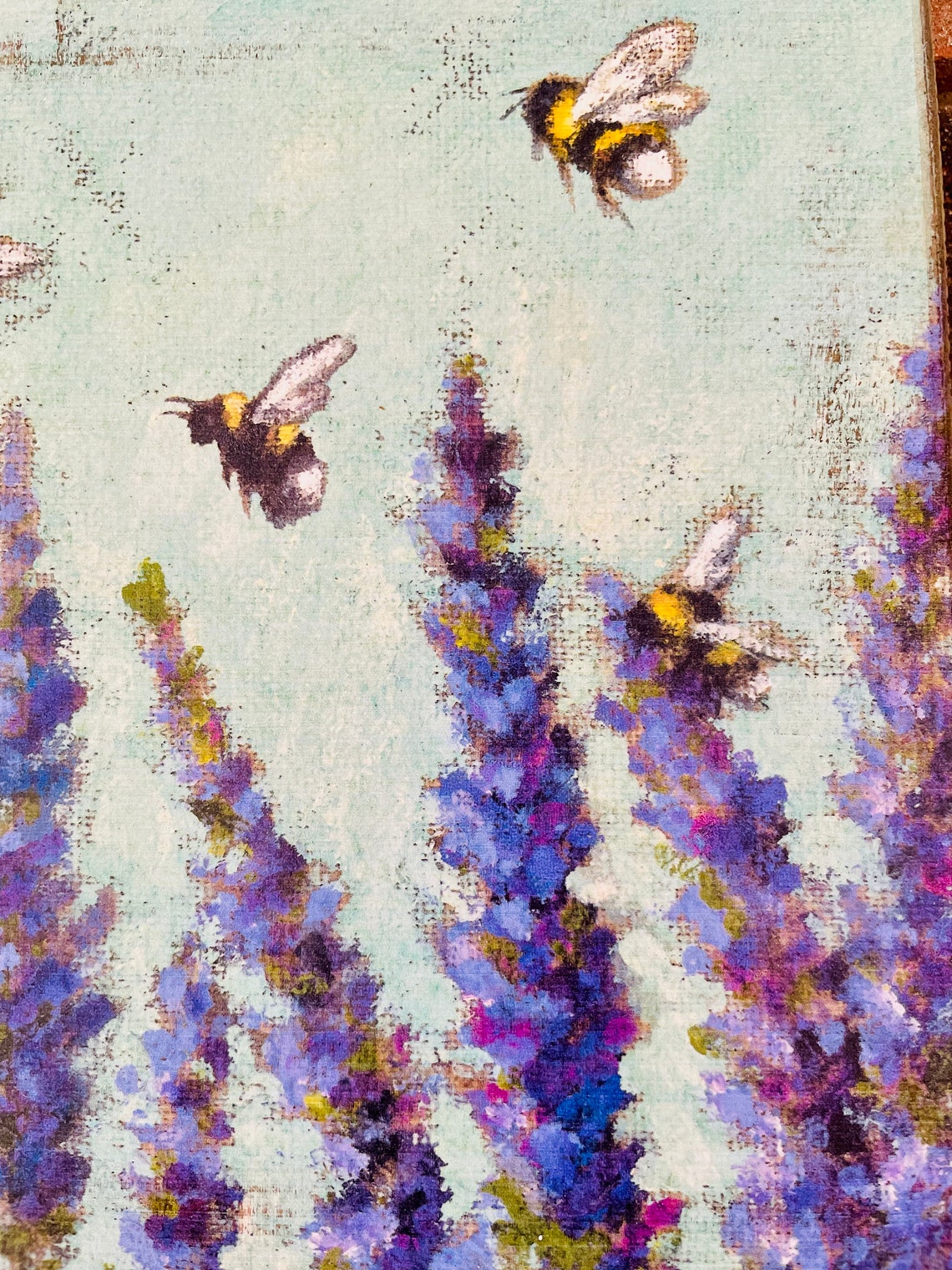 Lavender Bees Box Sign - Etsy