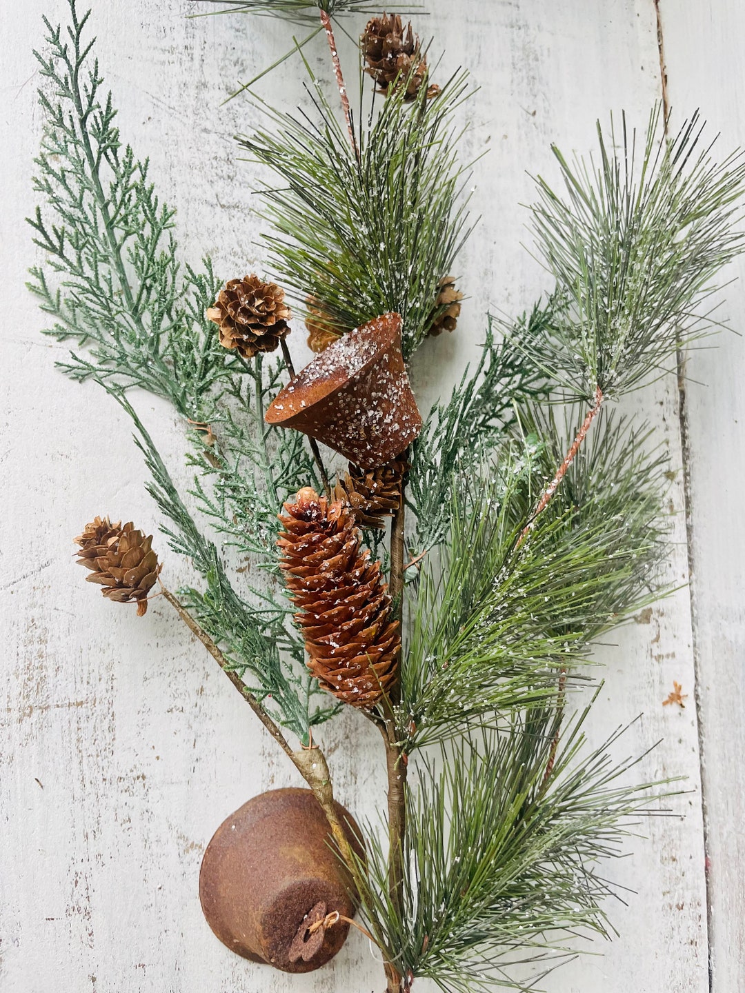 Icy Pine & Rusty Bell Branch - Etsy