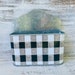 Black & White Buffalo Check Galvanized Metal Country Farmhouse Mail Bin ...