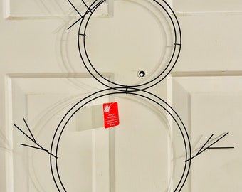Snowman Wire Wreath - Etsy