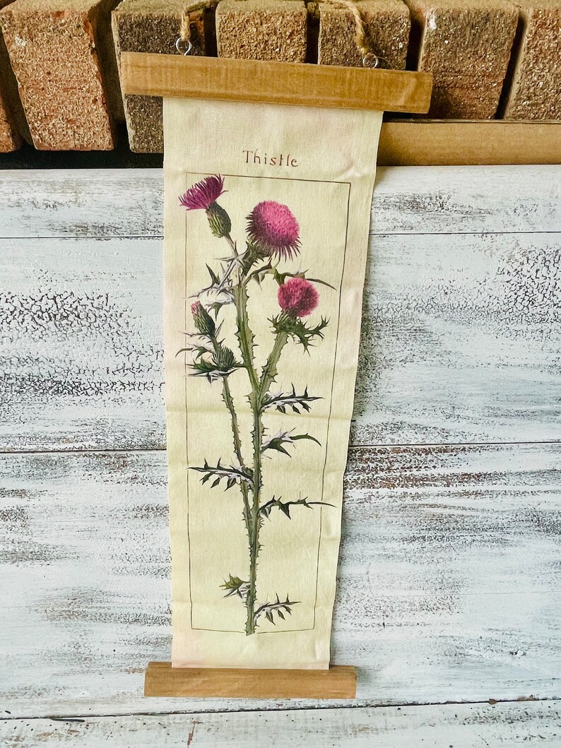 Thistle Wall Decor Scroll - Etsy