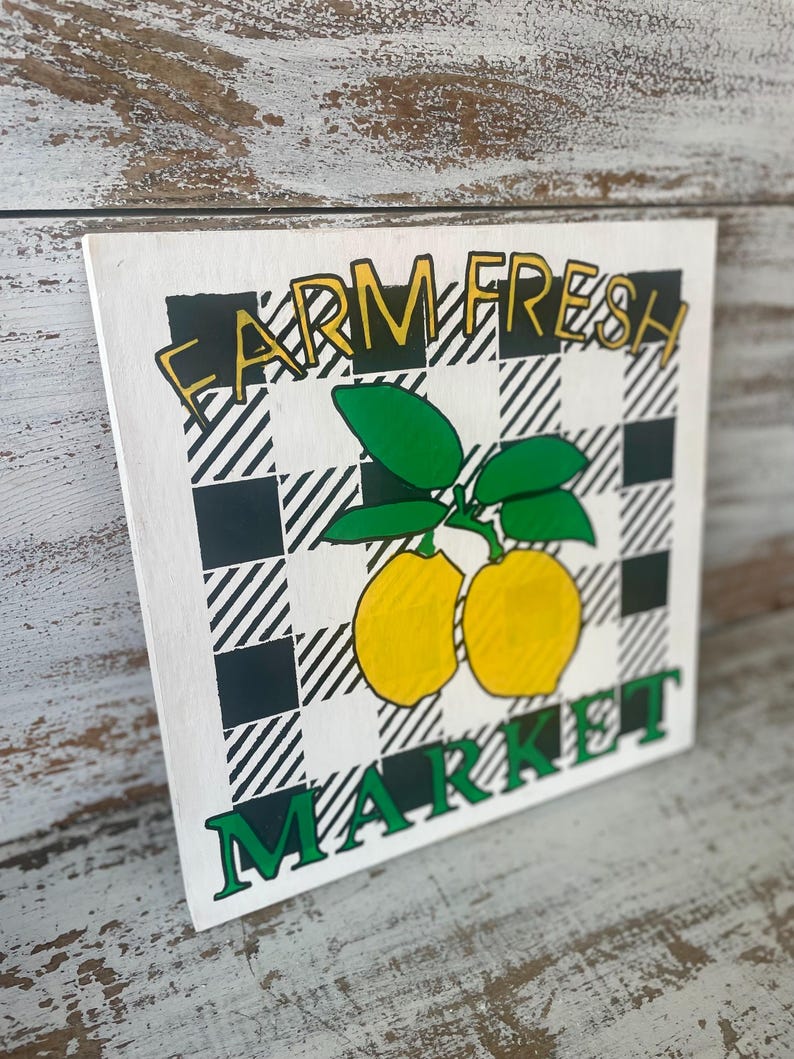 Farm Fresh Market Lemons Sign - Etsy
