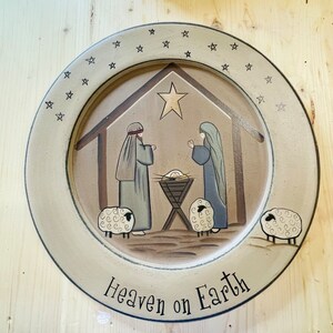 Heaven on Earth Nativity Plate - Etsy