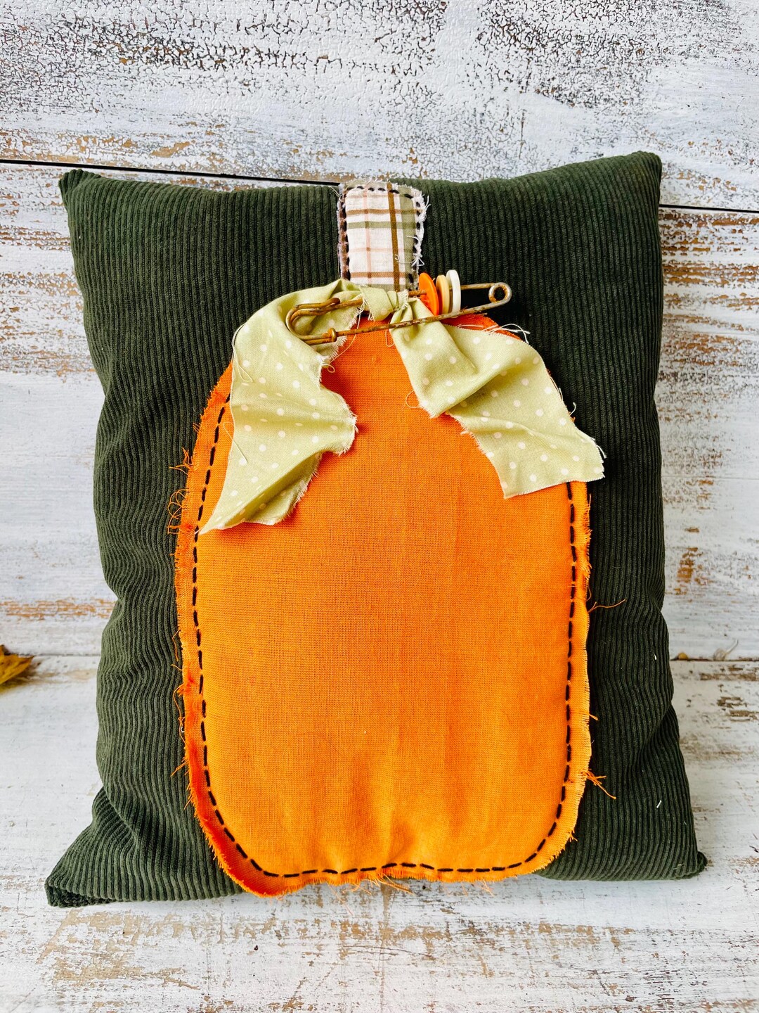 Handmade Rustic Farmhouse Pumpkin Pillow - Etsy