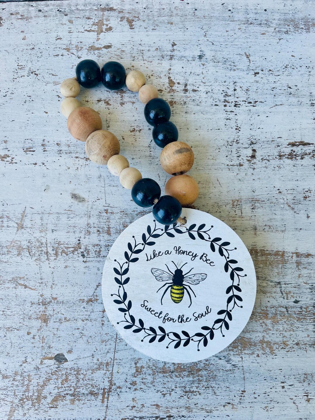 Honey Bee Bead Hanger Sign - Etsy