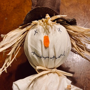 Primitive Scarecrow Pick for Arrangements or Wreaths Rustic Autumn Home ...