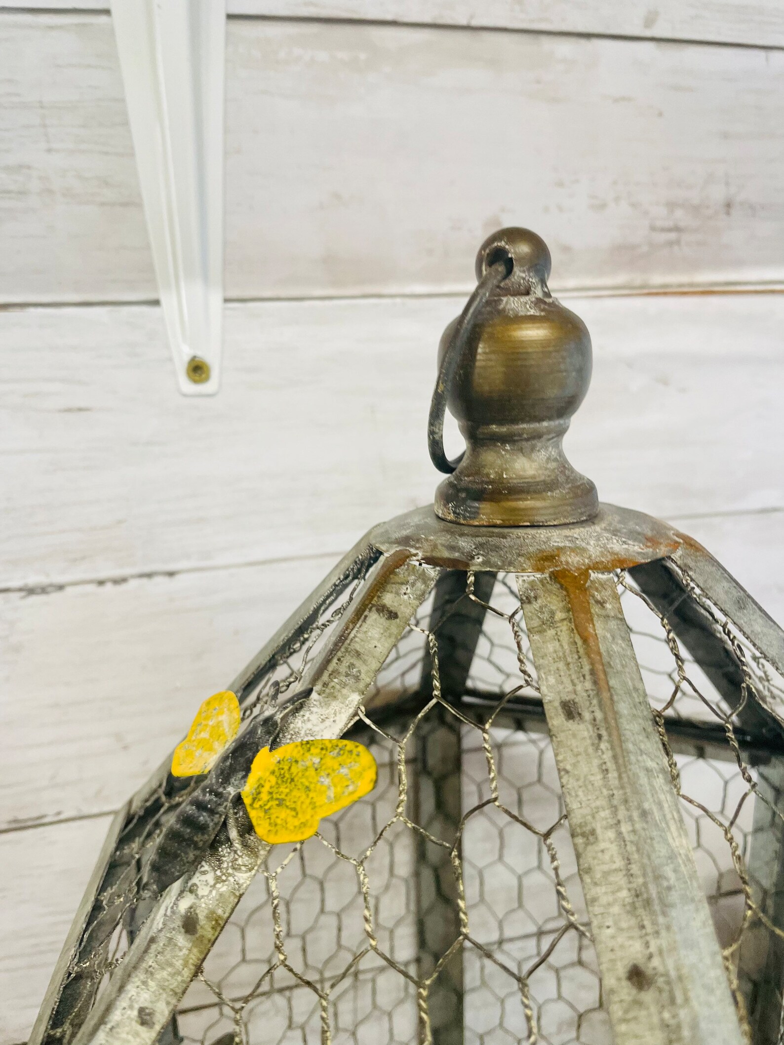 Rustic Bee Metal Birdcage With Chicken Wire Lanterns 2 Pc Set - Etsy