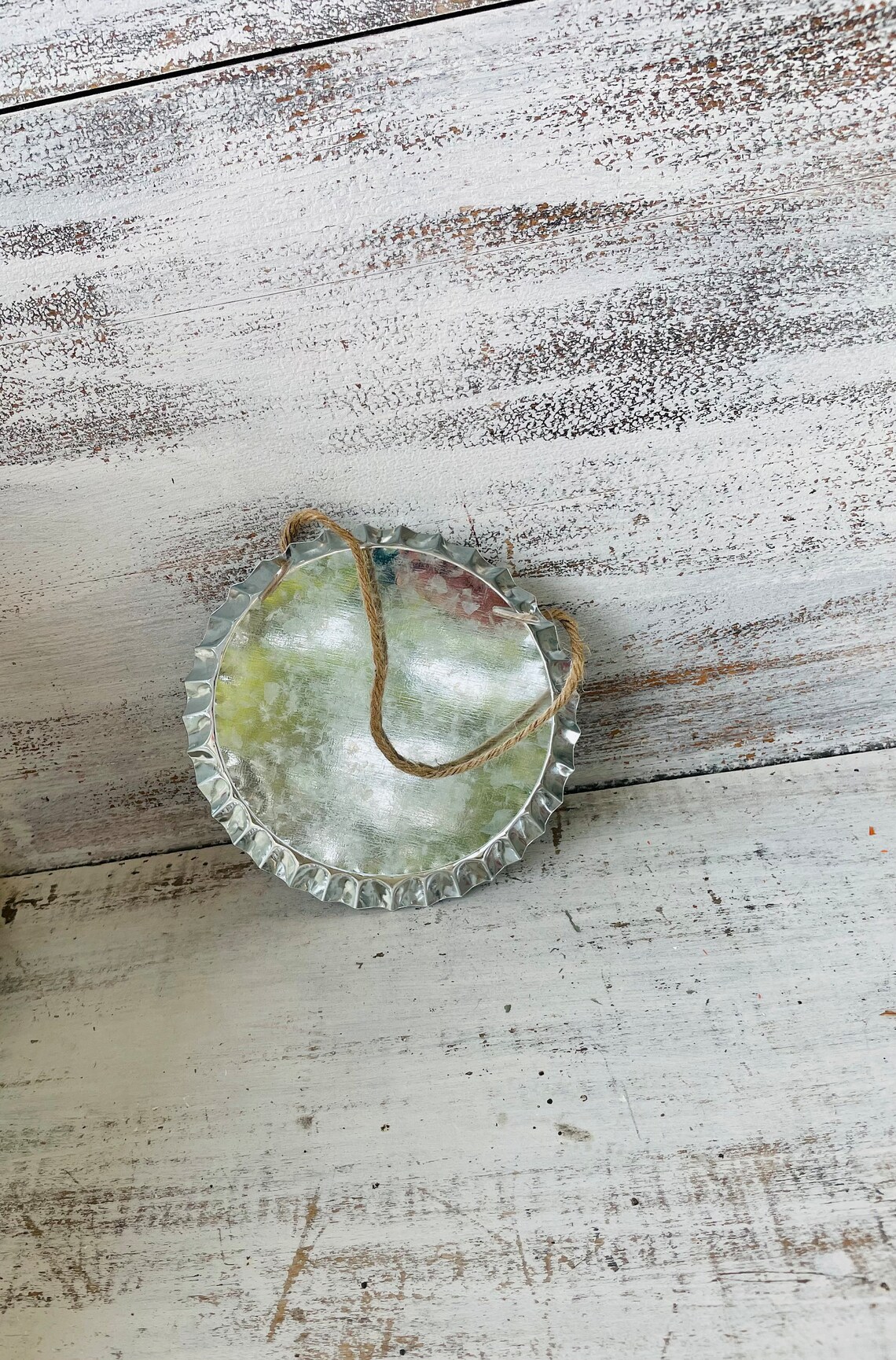 Galvanized Metal Scalloped Bottle Cap or Tart Pan for Crafting - Etsy