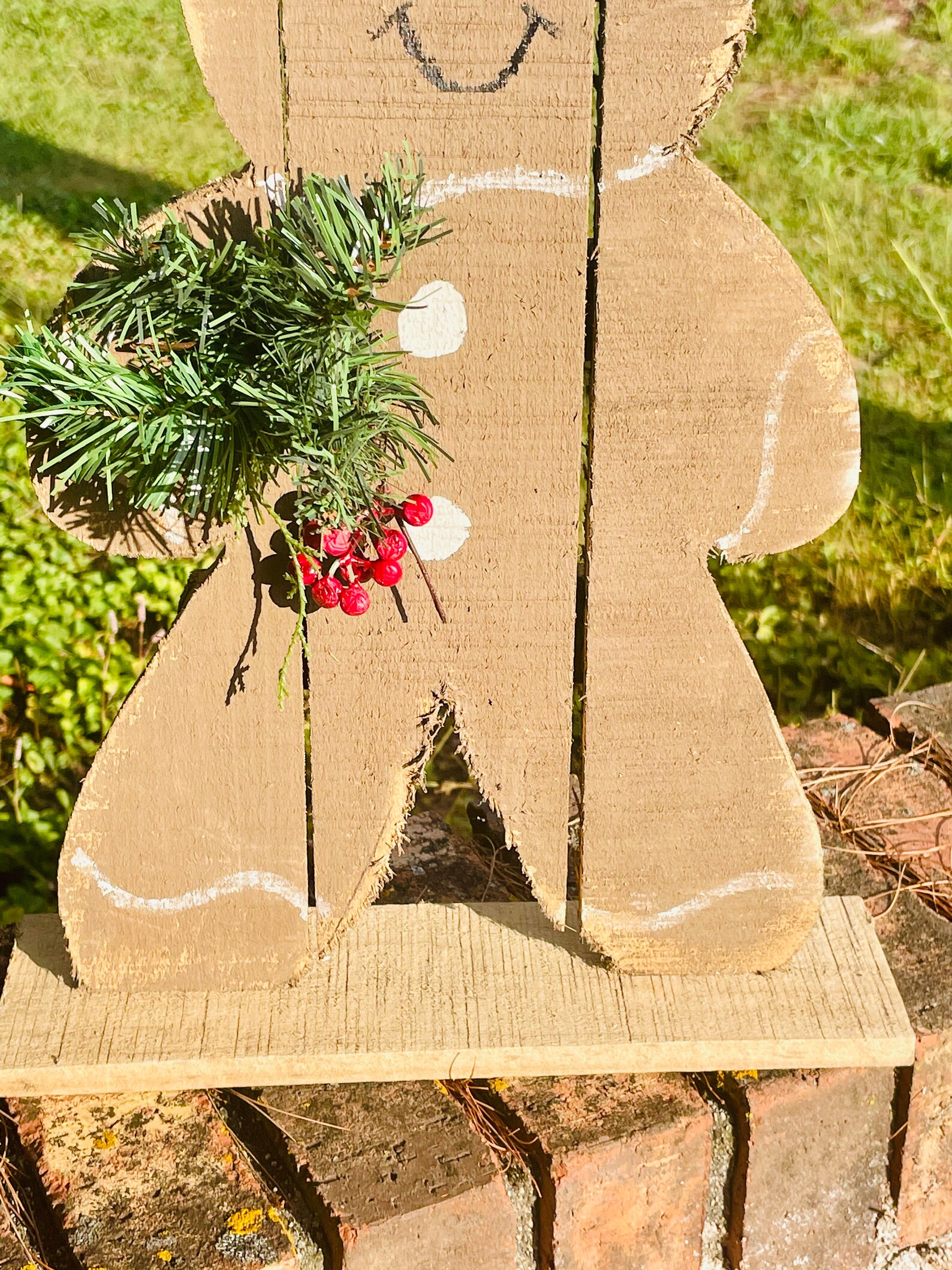 Rustic Wood Gingerbread Man on Base 16 - Etsy