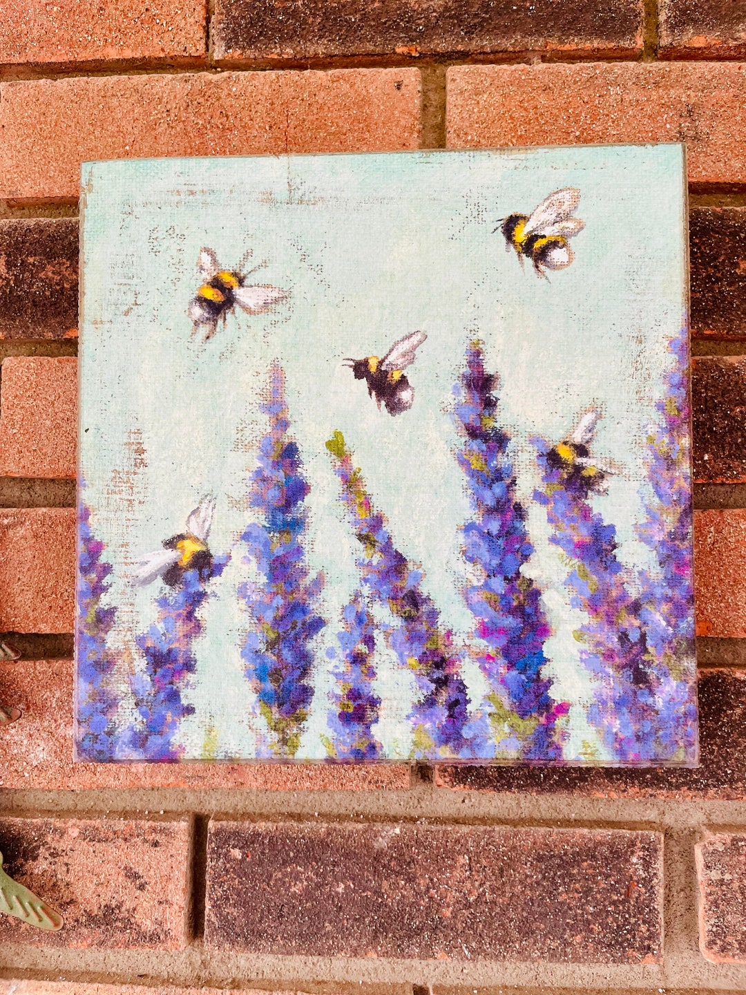 Lavender Bees Box Sign - Etsy
