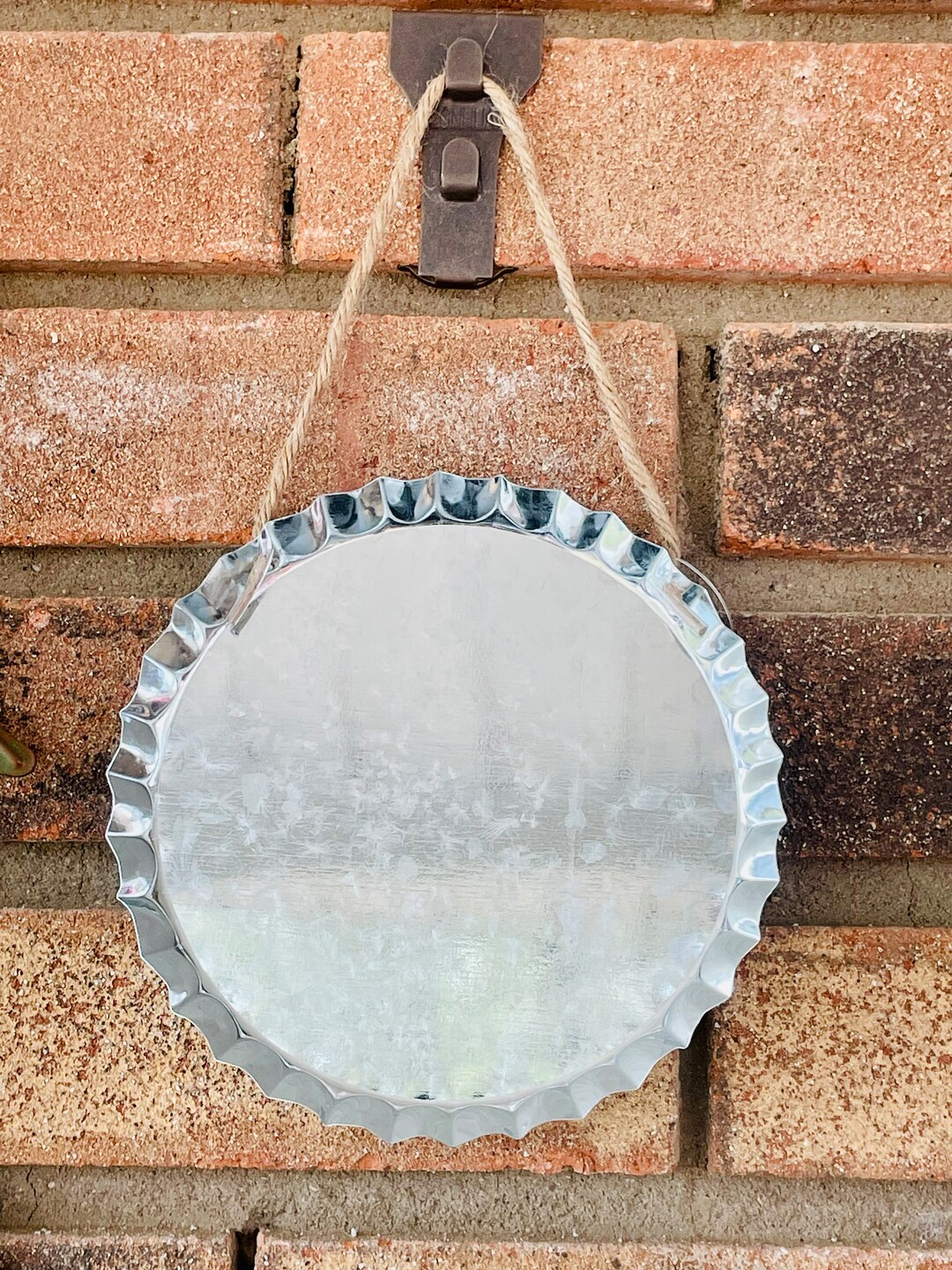 Galvanized Metal Scalloped Bottle Cap or Tart Pan for Crafting - Etsy