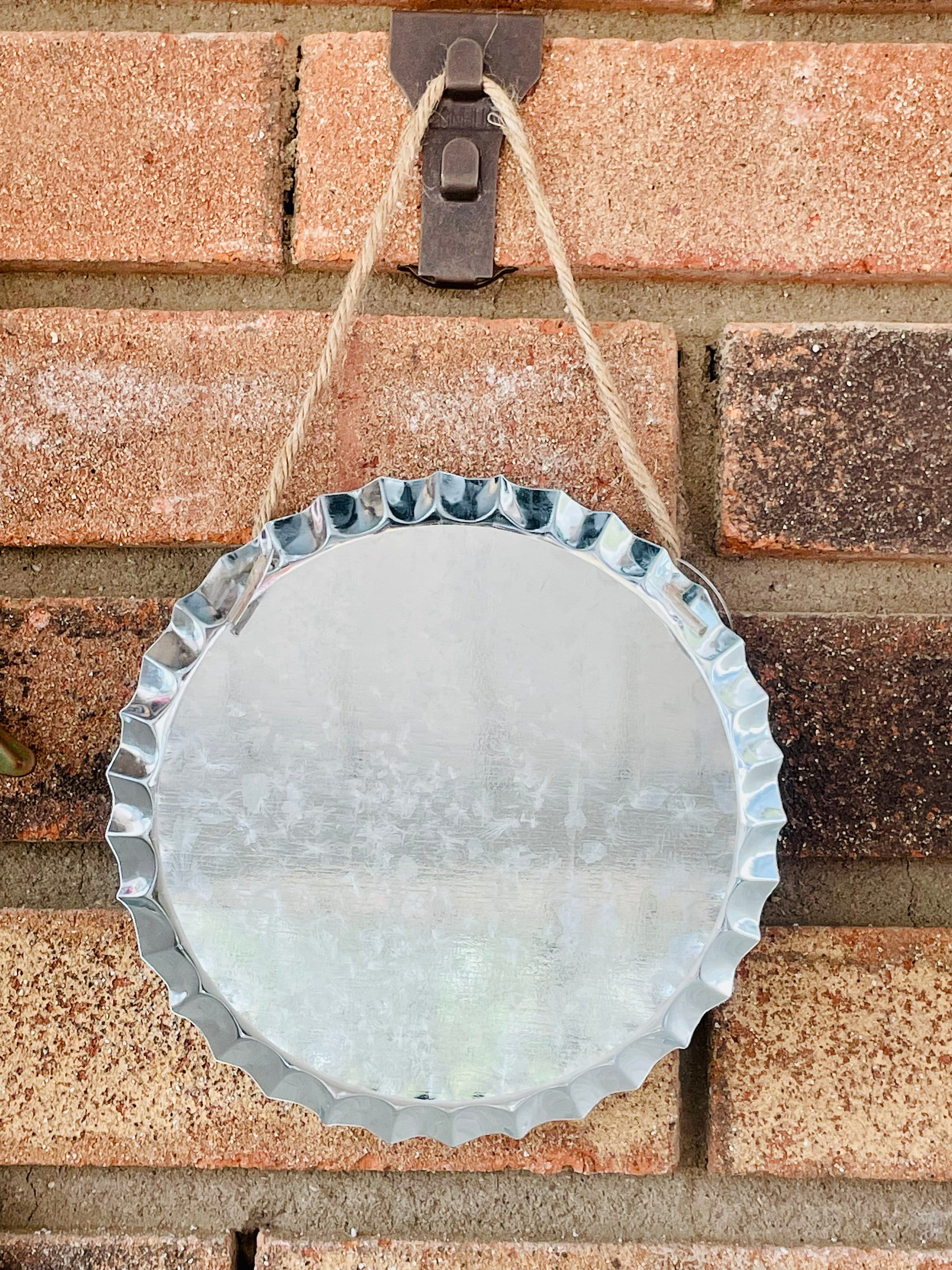 Galvanized Metal Scalloped Bottle Cap or Tart Pan for Crafting - Etsy
