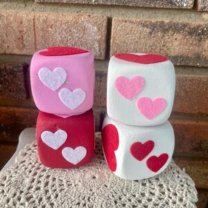 Valentines Day Heart Dice Set of 4 - Etsy