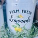 Distressed Embossed Farm Fresh Lemonade Canisters, Set of 2 - Etsy