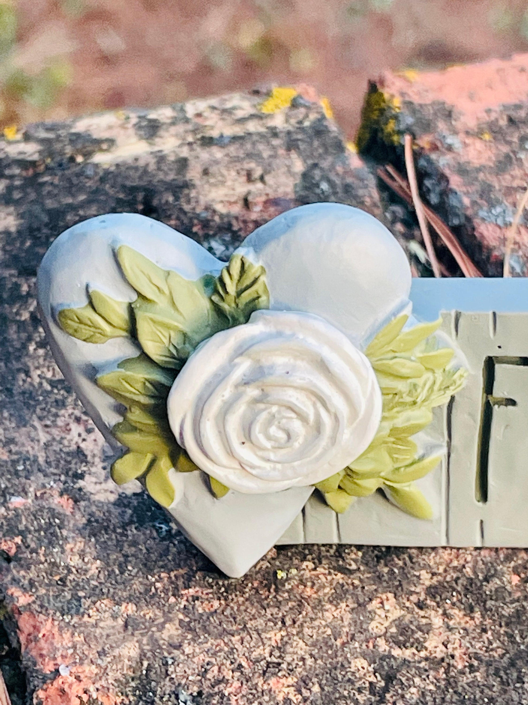 Mini Resin Family Block With Heart and Rose Tier Tray Decor - Etsy