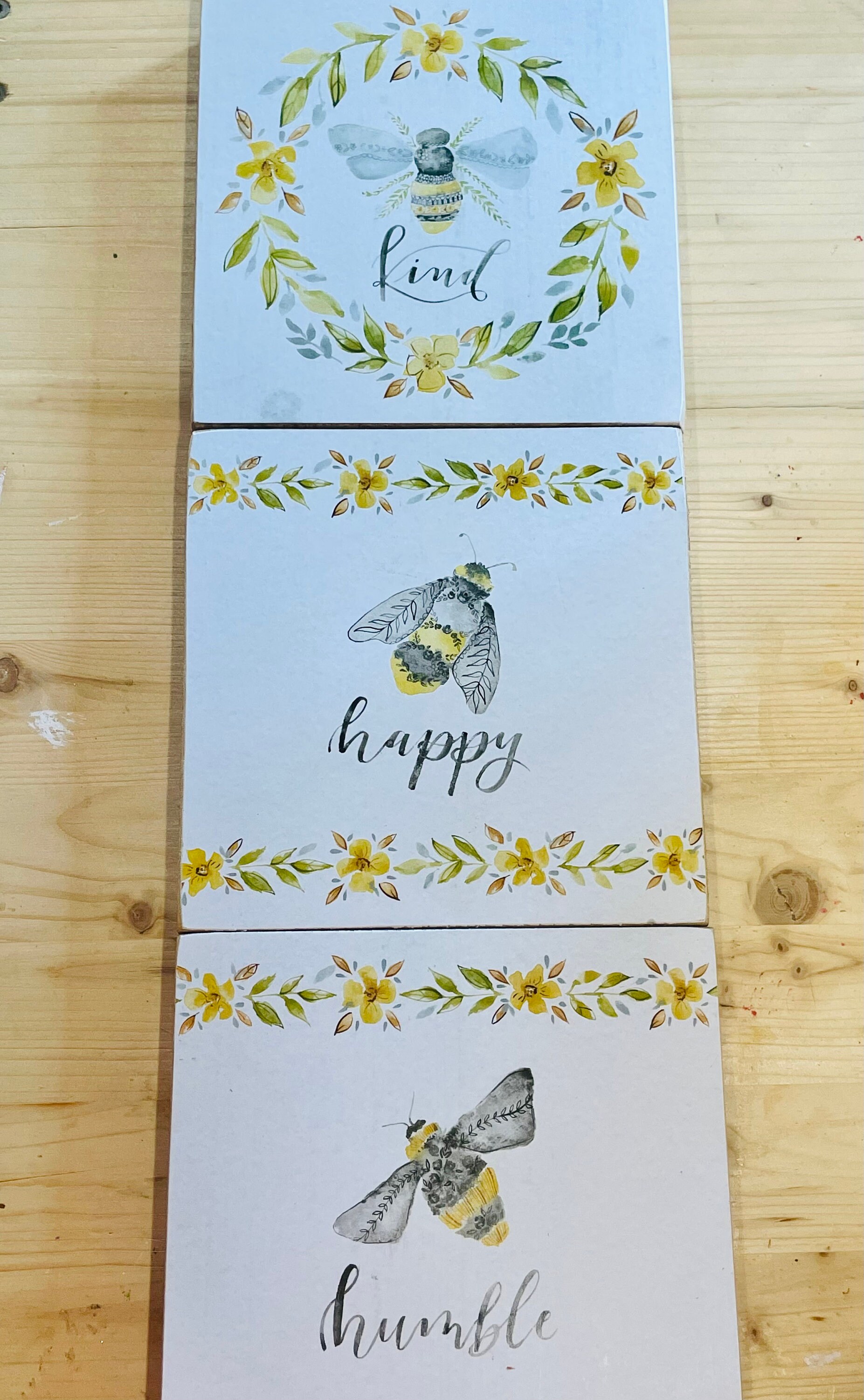 Bee Wood Block Shelf Sitters Set of 3 - Etsy