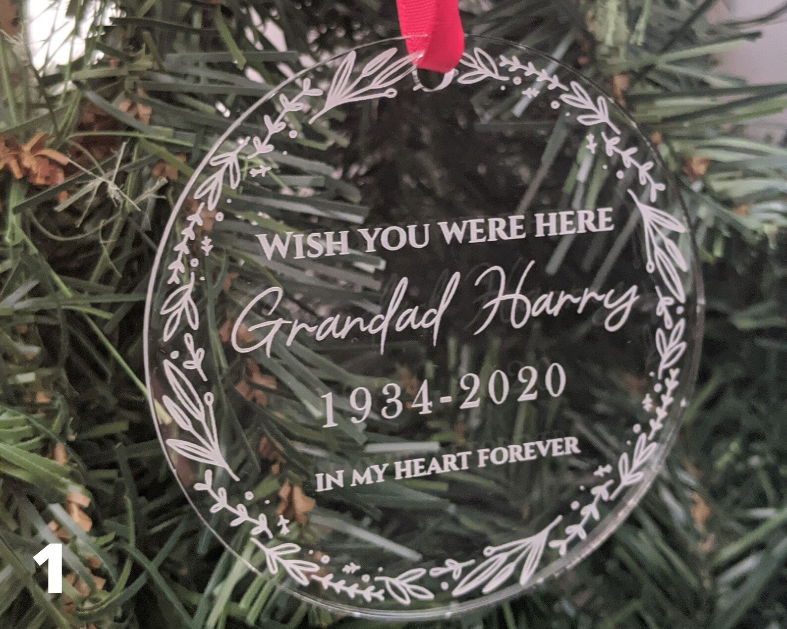 Memorial Ornament Memorial Gift Christmas Ornament 2021 | Etsy