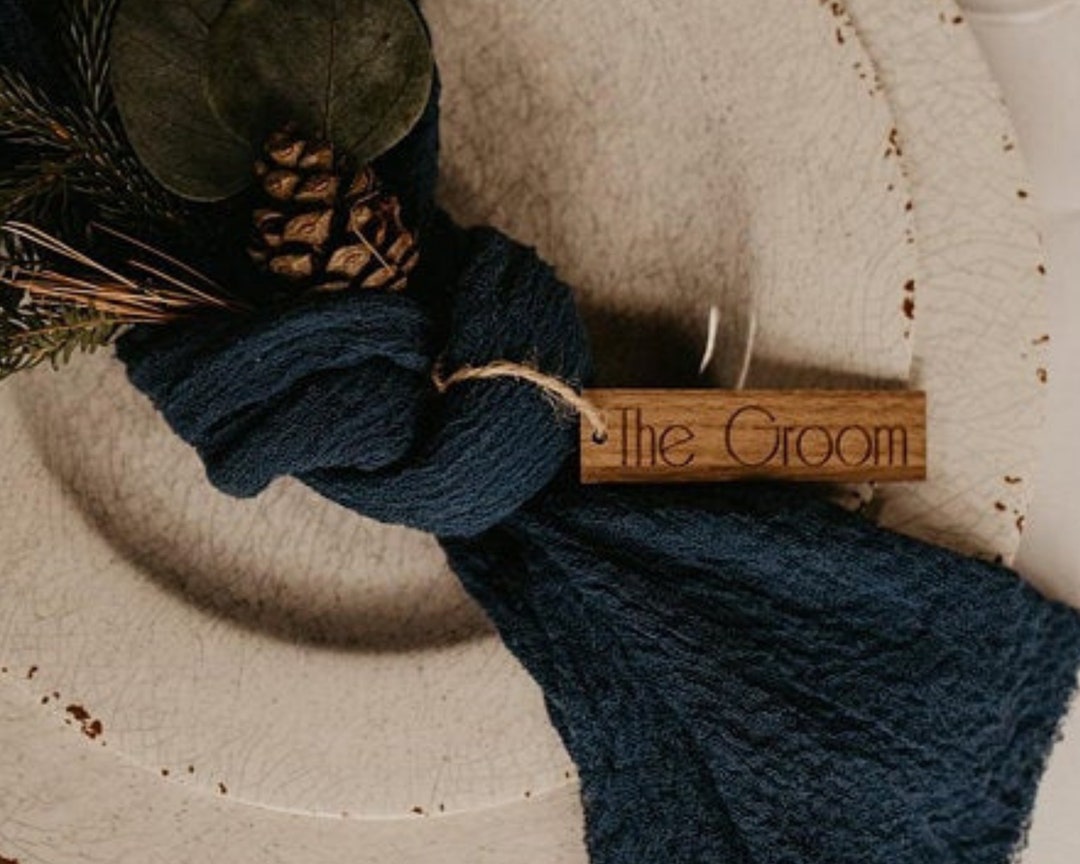 Name Place Setting, Wood Wedding Place Tag, Napkin Tag, Wedding Place ...