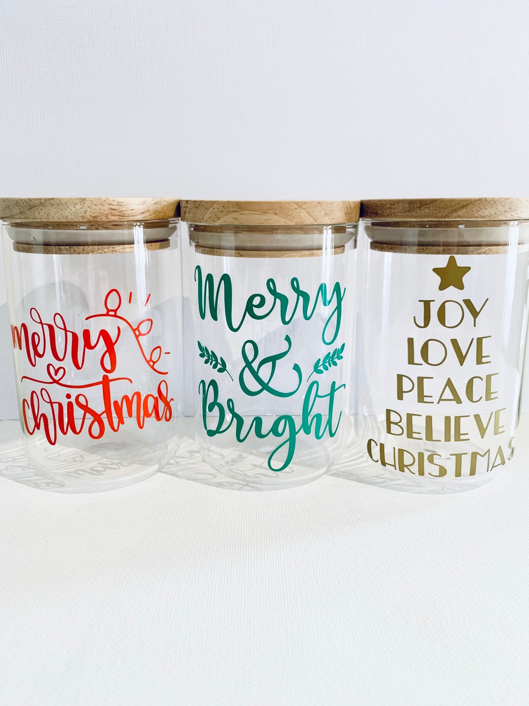 Christmas Jar Label Decal, Cookie Jar, Lolly Jar, Christmas Sticker ...