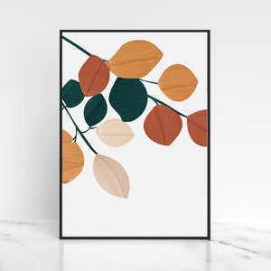 Earth Tone Large Wall Art, Printable Art Set of 2, Abstract Watercolor ...