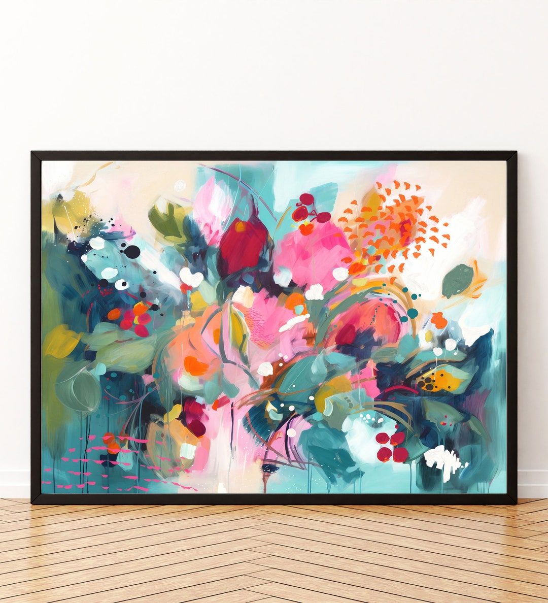 Abstract Printable Wall Art, Colorful Painting Downloadable Art ...