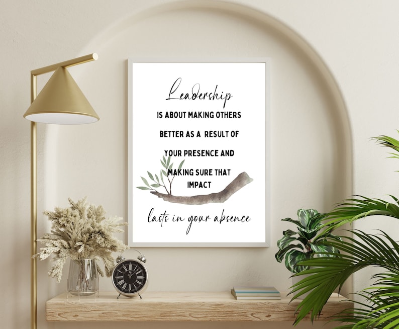 Leadership Office Decor Printable Quote Art Inspirational - Etsy