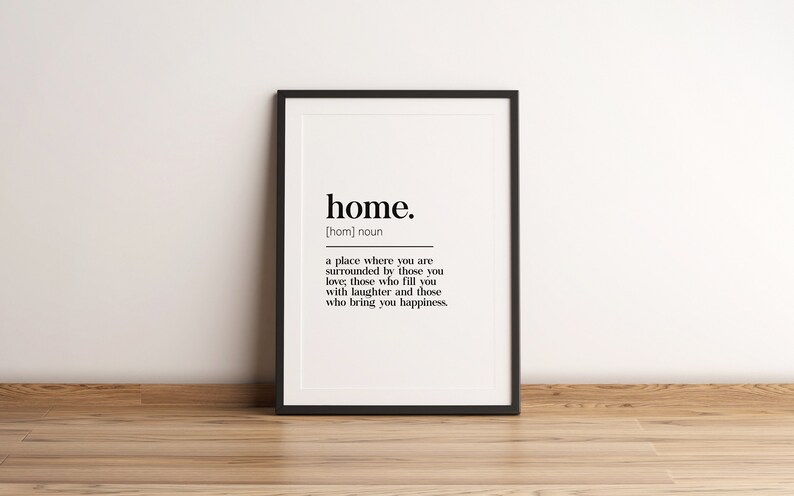 Home Definition Quote, Home Quote, Printable, Homely Art, Quote Print ...
