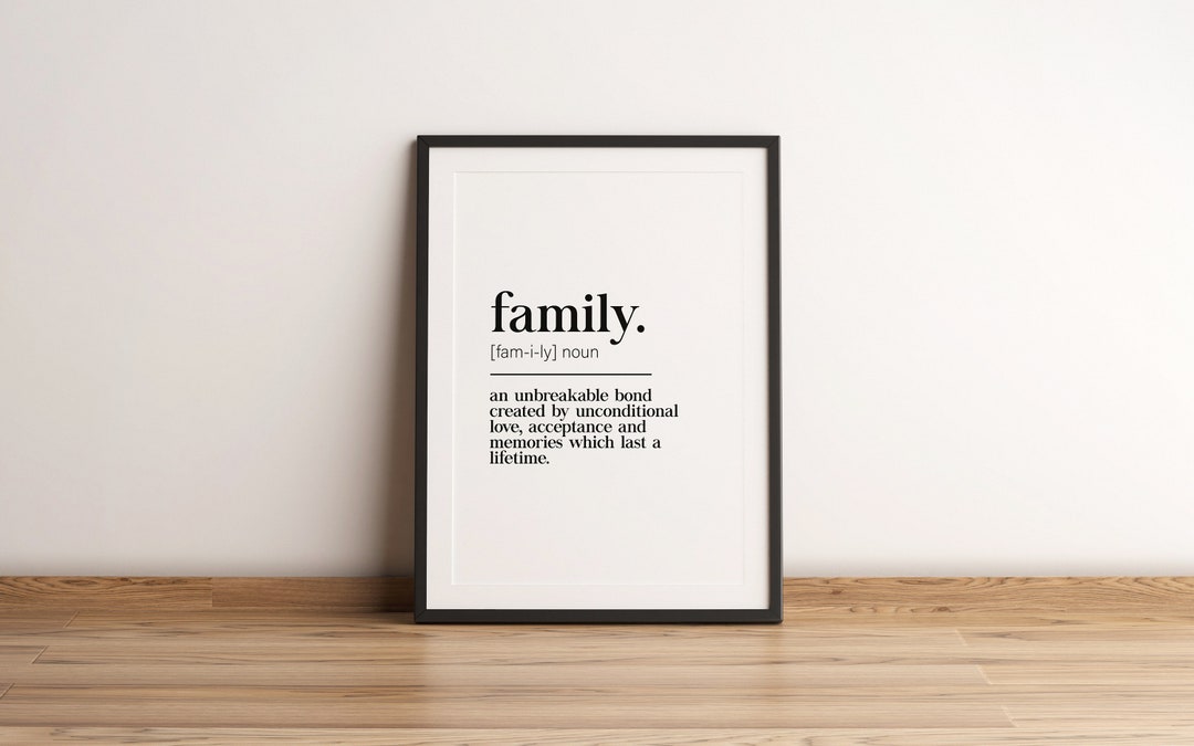 Family Definition Print, Family Quote, Printable, Homely Art, Quote ...