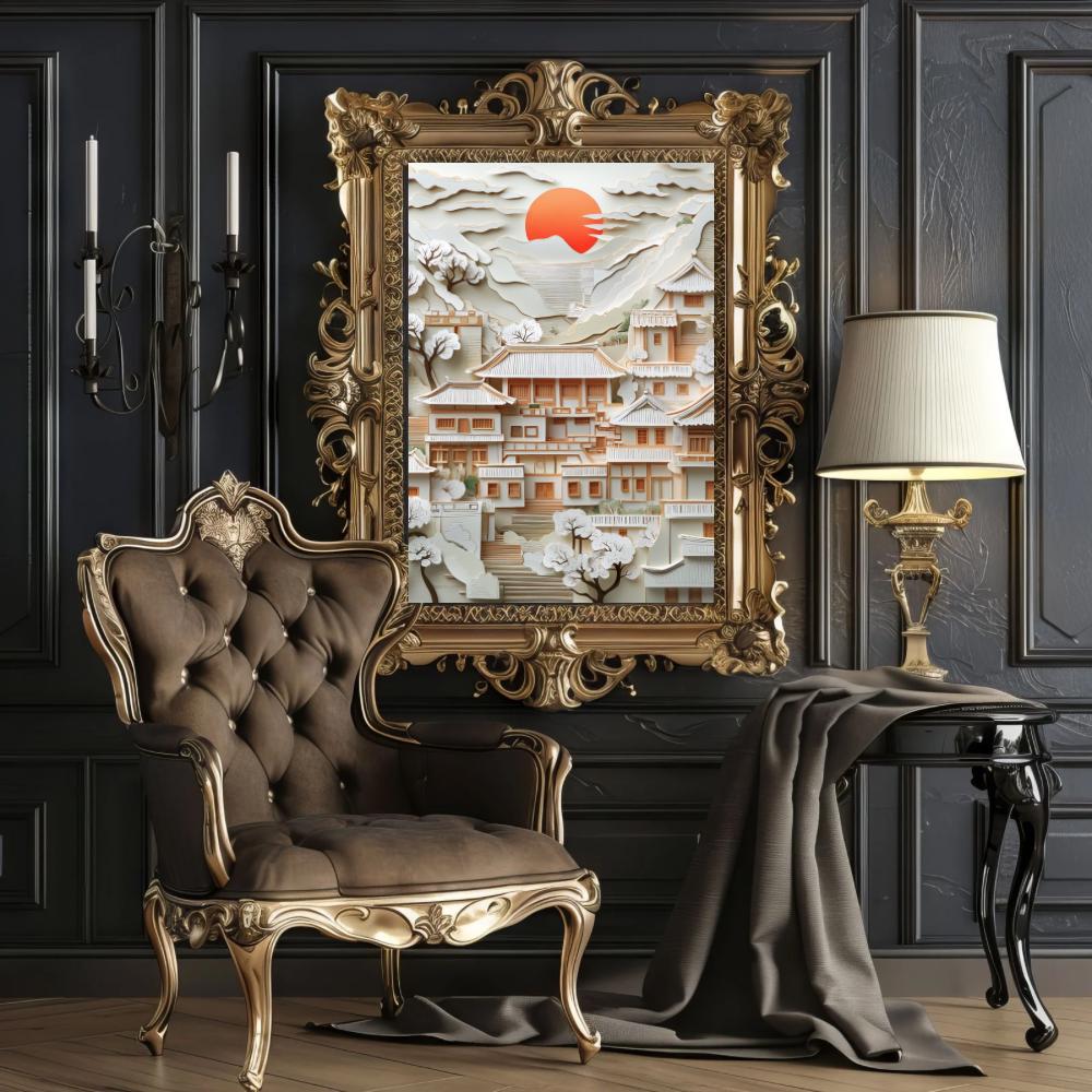 Traditional Korean Architecture in Serene Mountain Setting Asian ...