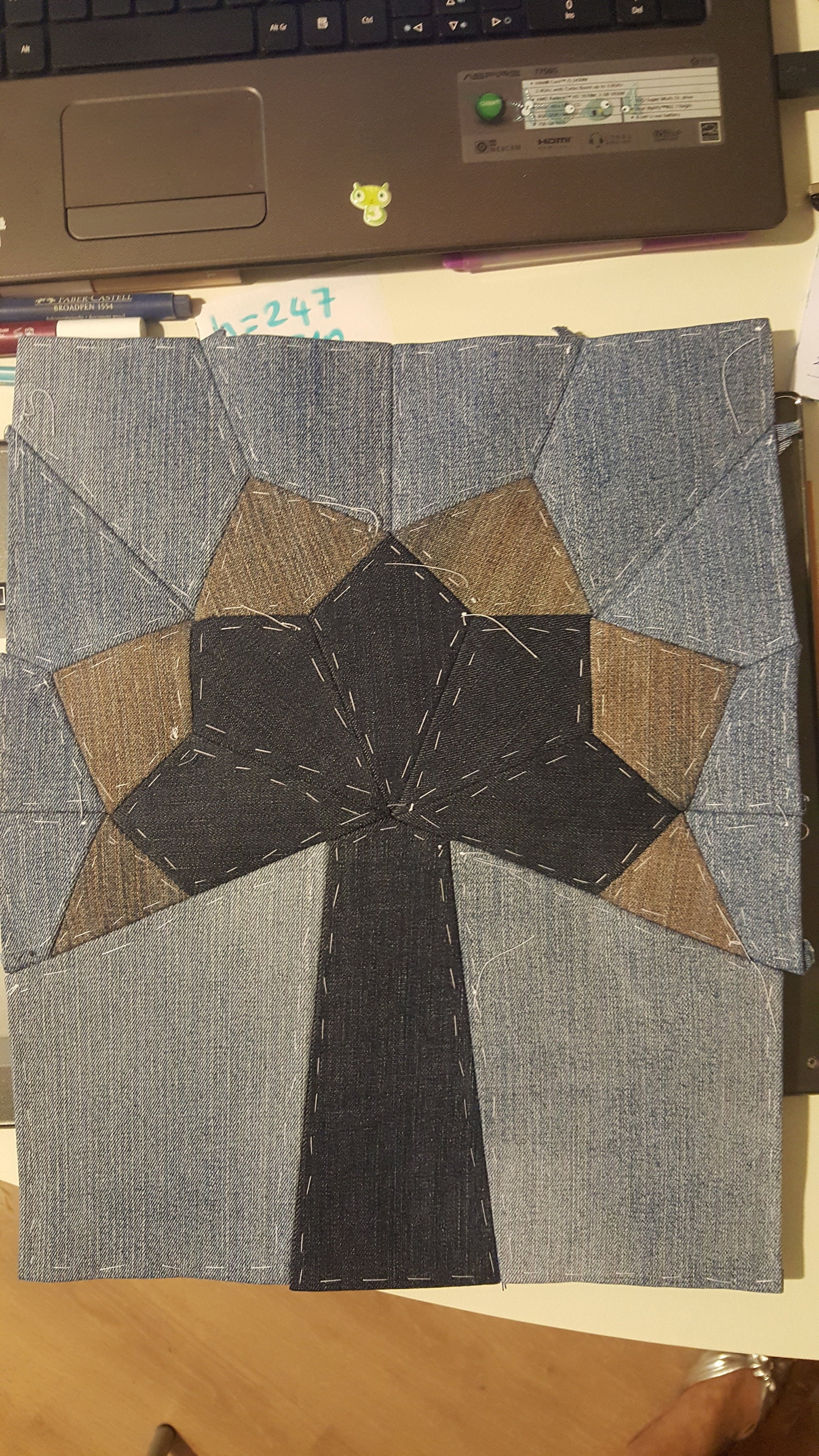 Denim Tree Quilt Pdf Pattern - Etsy