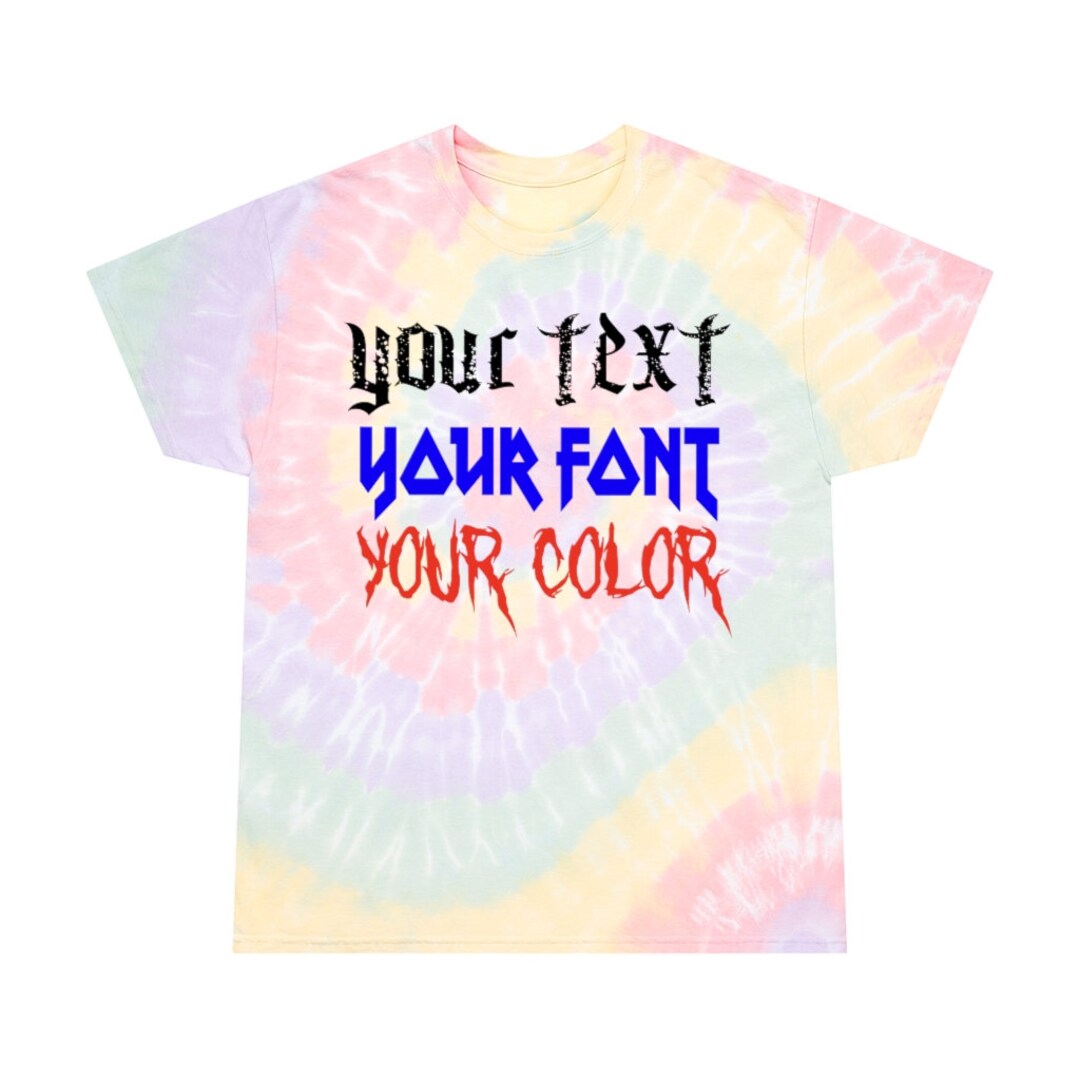 Metal Band Logo Customized Text Personalized Rock Font Festival Tie-dye ...