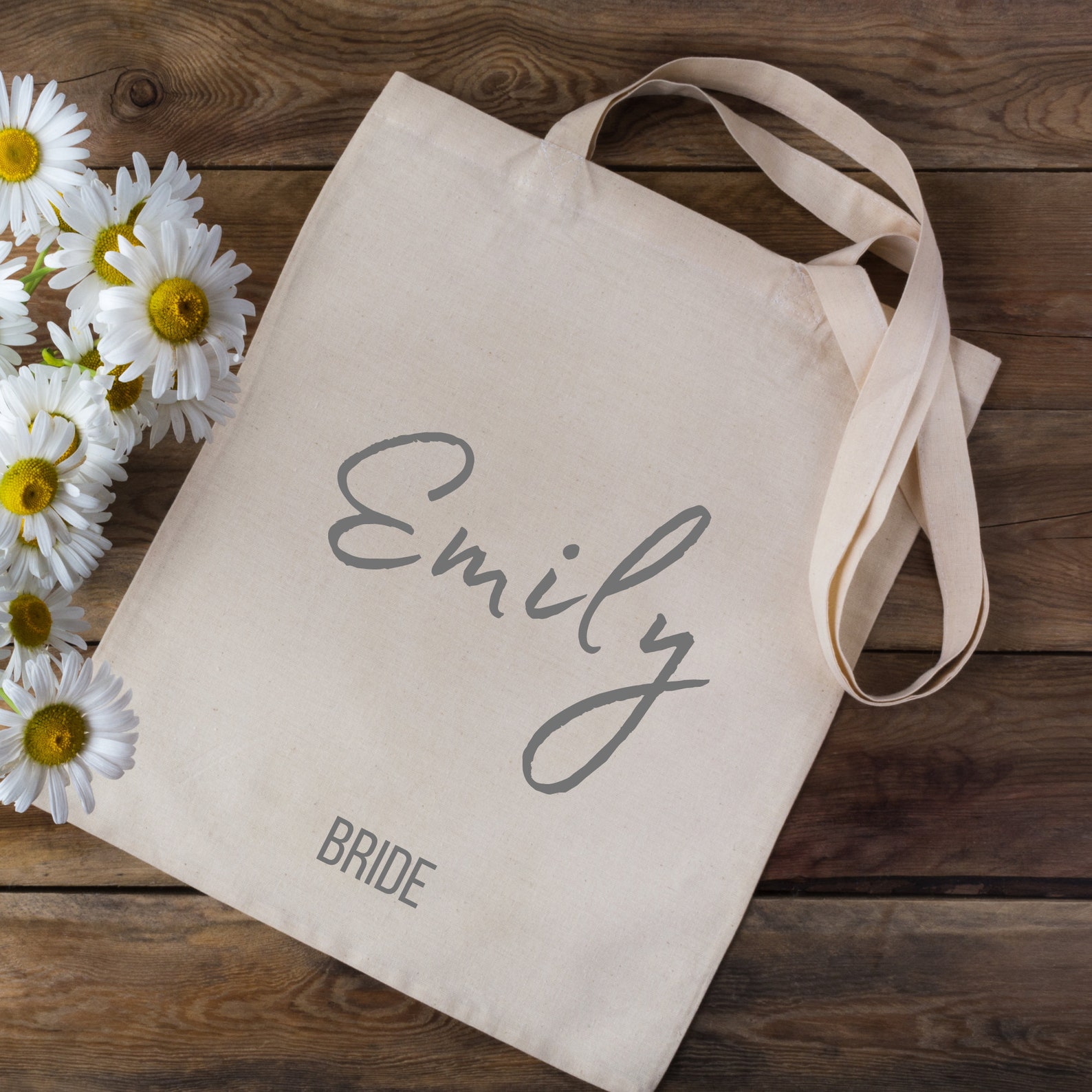Personalised Cotton Wedding Tote Bag, Bridesmaid Gift, Hen Party Toe ...