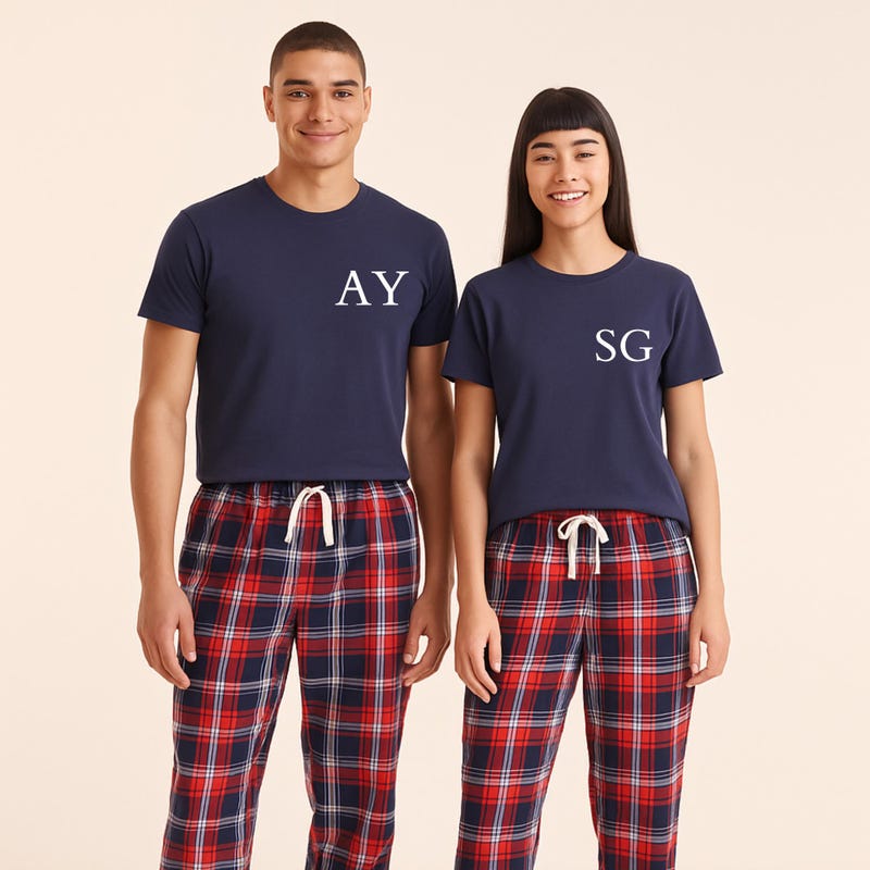 Matching Pajamas Couple - Etsy UK