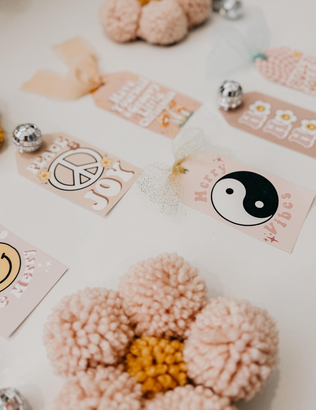 Printable Groovy Christmas Gift Tags Easy Digital Download Digital ...