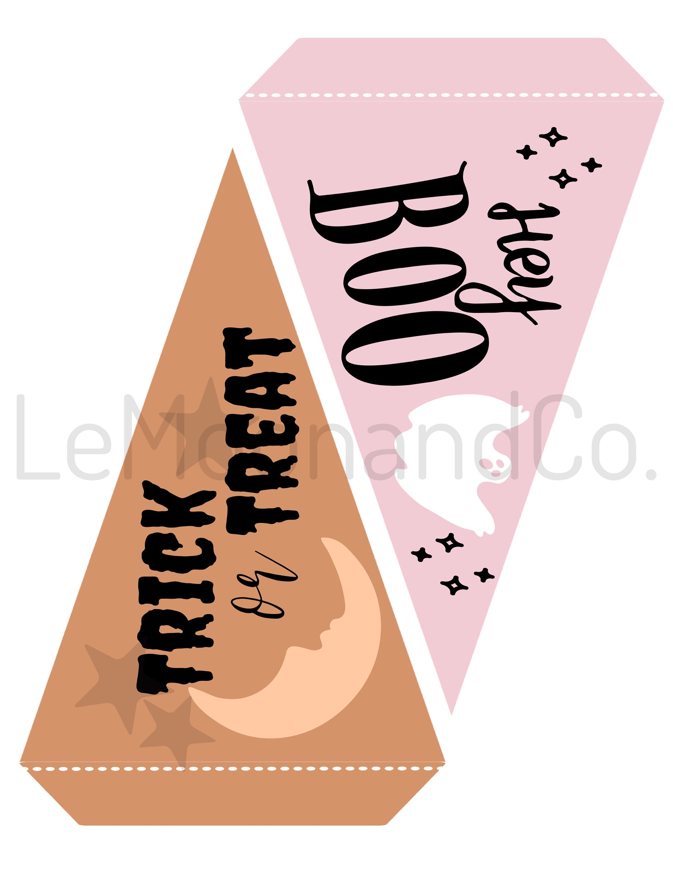 Halloween Pennant Flag | Printable Pennant Flag | Digital Halloween ...
