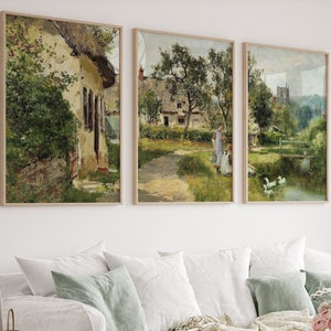 English Countryside Painting Printable Wall Art Downloadable - Etsy